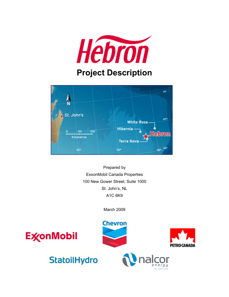 Hebron Project Description: Offshore Oil Development