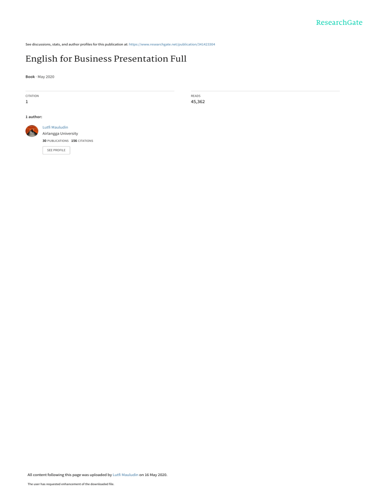 English for Business Presentation: Skills, Tips & Expressions