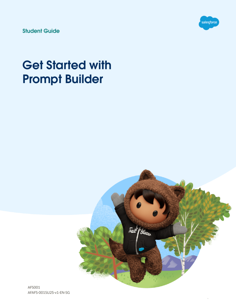 Prompt Builder Student Guide | Salesforce AI