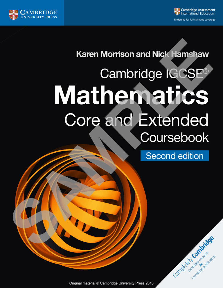 Cambridge IGCSE Mathematics Coursebook: Fractions & Standard Form