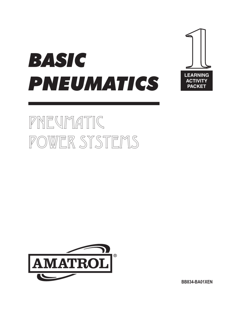 Basic Pneumatics Learning Activity Packet