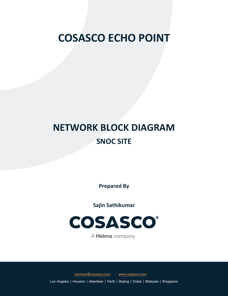Cosasco Echo Point Network Diagram - SNOC Site