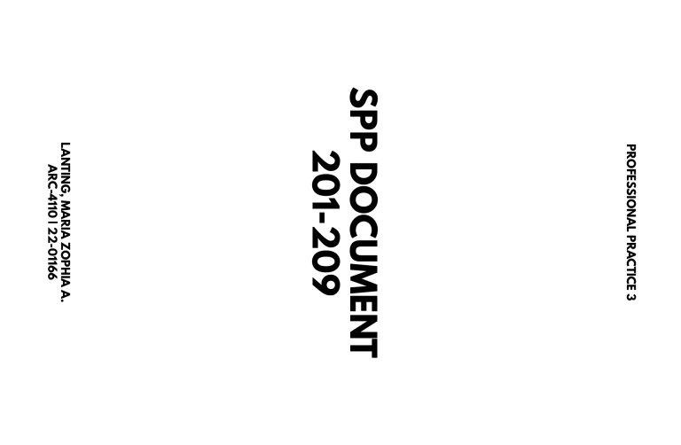 Professional Practice 3: SPP Document 201-209 & Building Code Rules