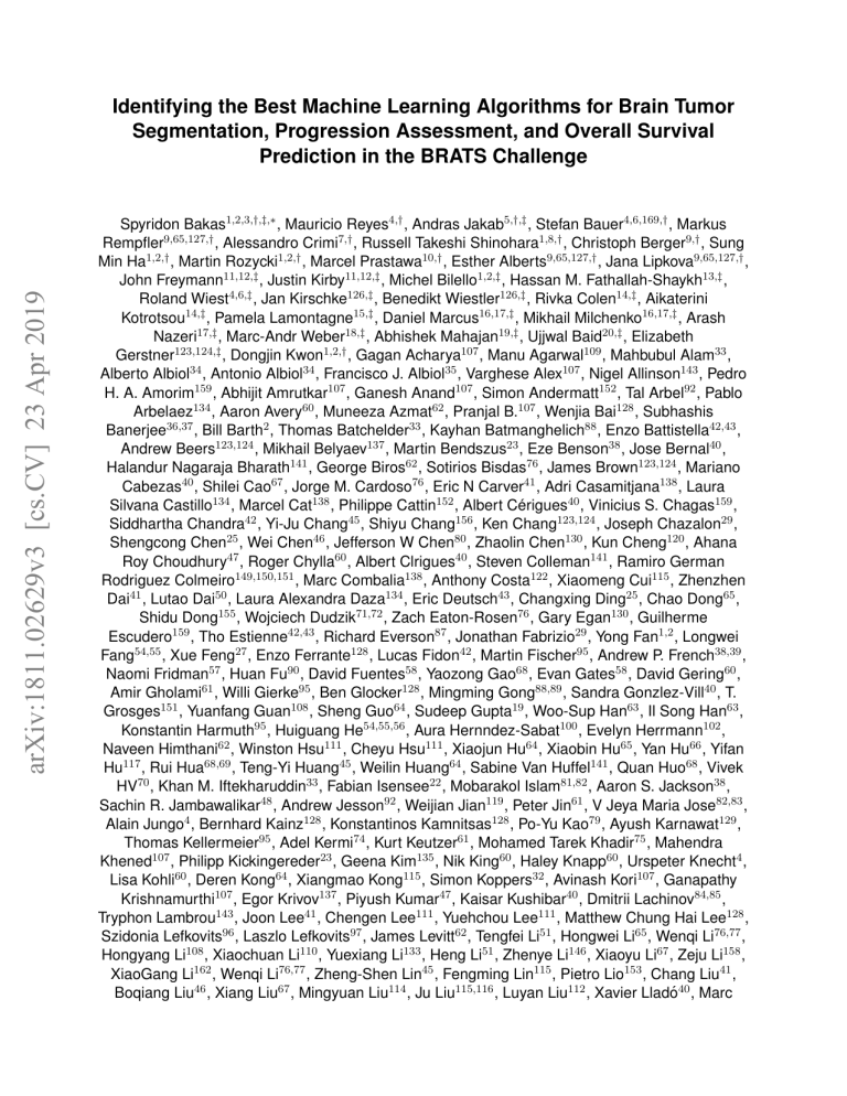 ML for Brain Tumor Segmentation: BRATS Challenge Analysis