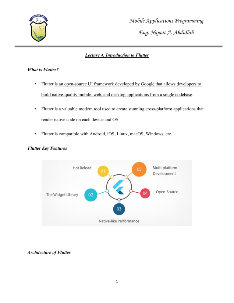 Introduction to Flutter: Architecture, Features, and Widgets Explained