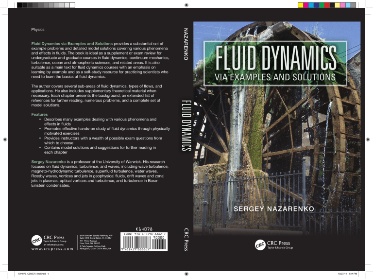 Fluid Dynamics via Examples and Solutions | Sergey Nazarenko