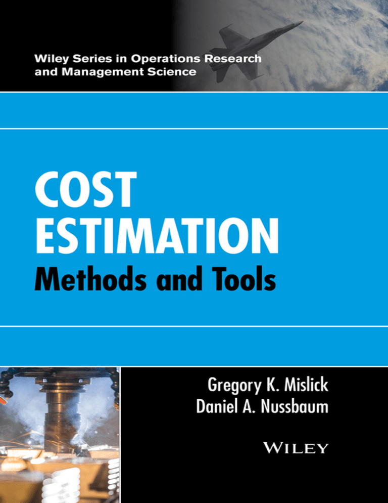 Cost Estimation: Methods & Tools | Operations Research & Management Science
