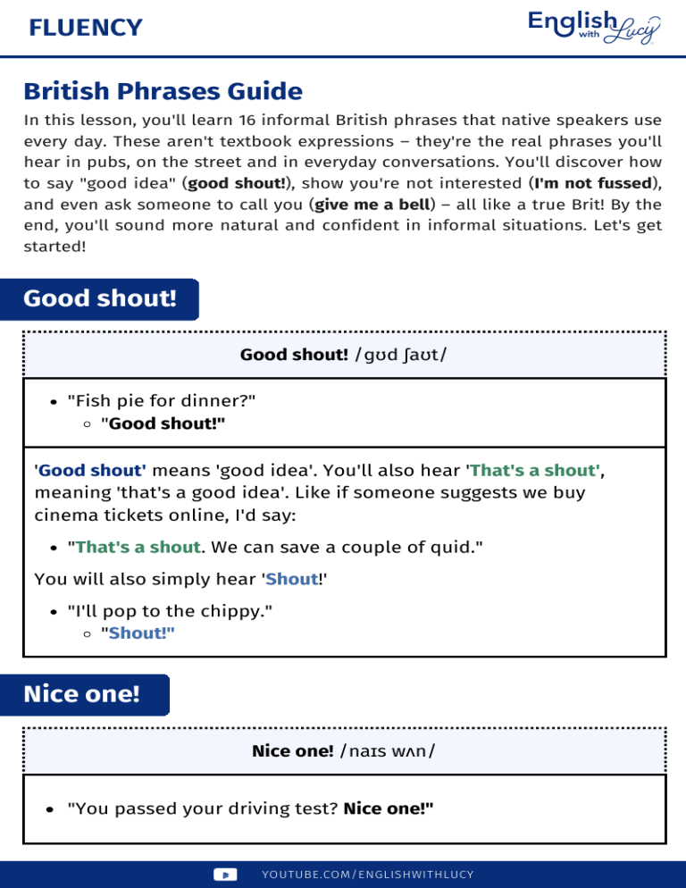Learn 16 Informal British Phrases: Speak Like a True Brit!