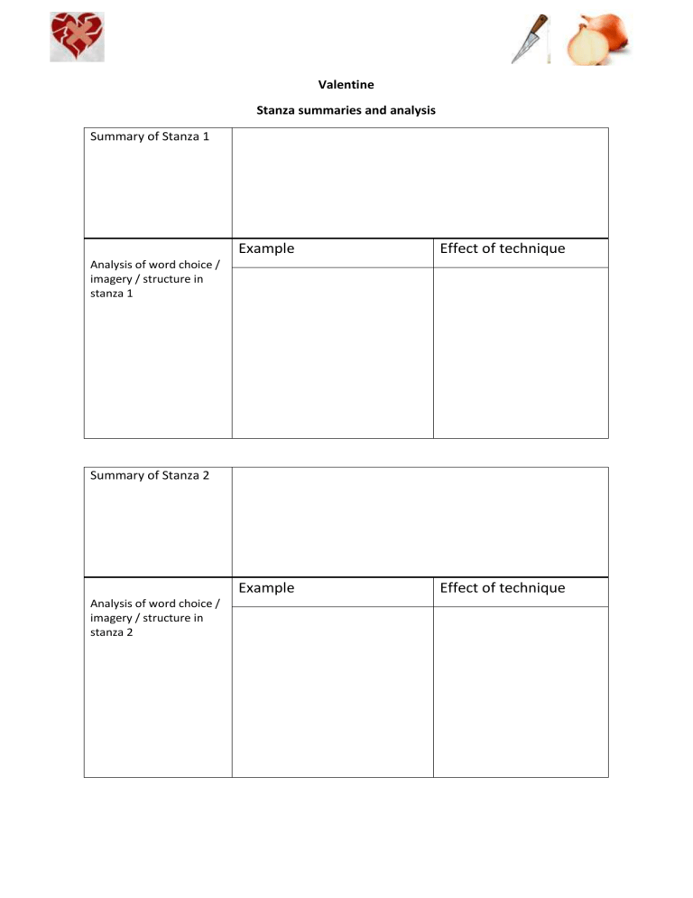 Valentine Poem Analysis: Stanza Summaries, Techniques & Imagery