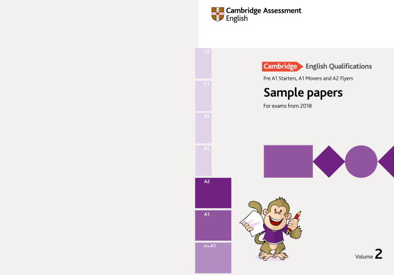 Cambridge English Sample Papers: Starters, Movers, Flyers