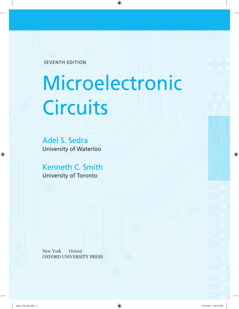 Microelectronic Circuits Seventh Edition - Sedra & Smith Textbook