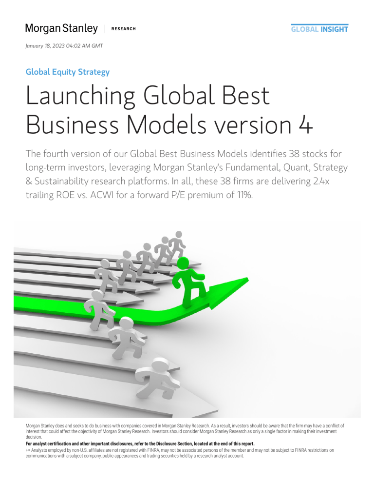 Morgan Stanley Global Best Business Models v4: Top 38 Stocks for Investors