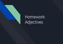 Adjectives Homework: Practice & Examples