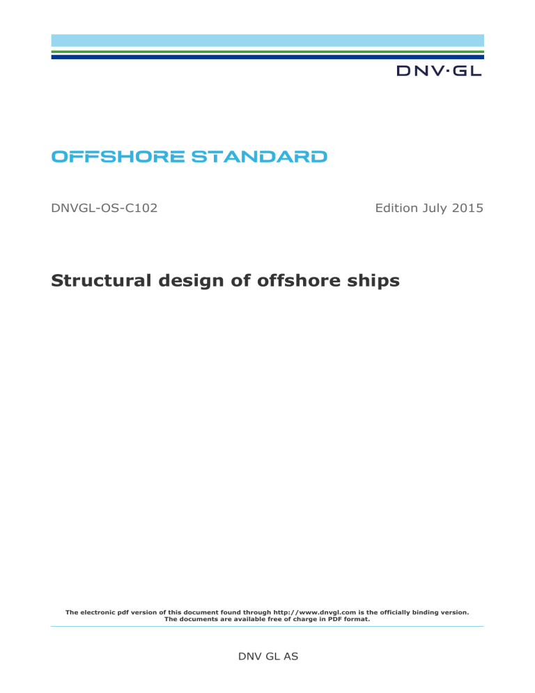 Offshore Ship Structural Design Standard DNVGL-OS-C102