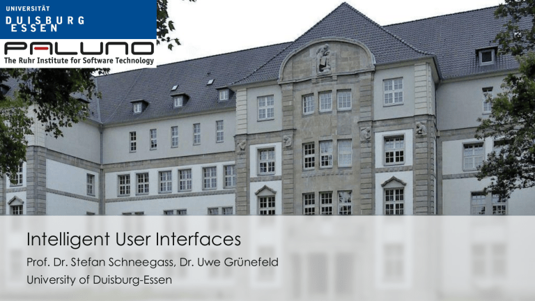 Intelligent User Interfaces: Course Overview