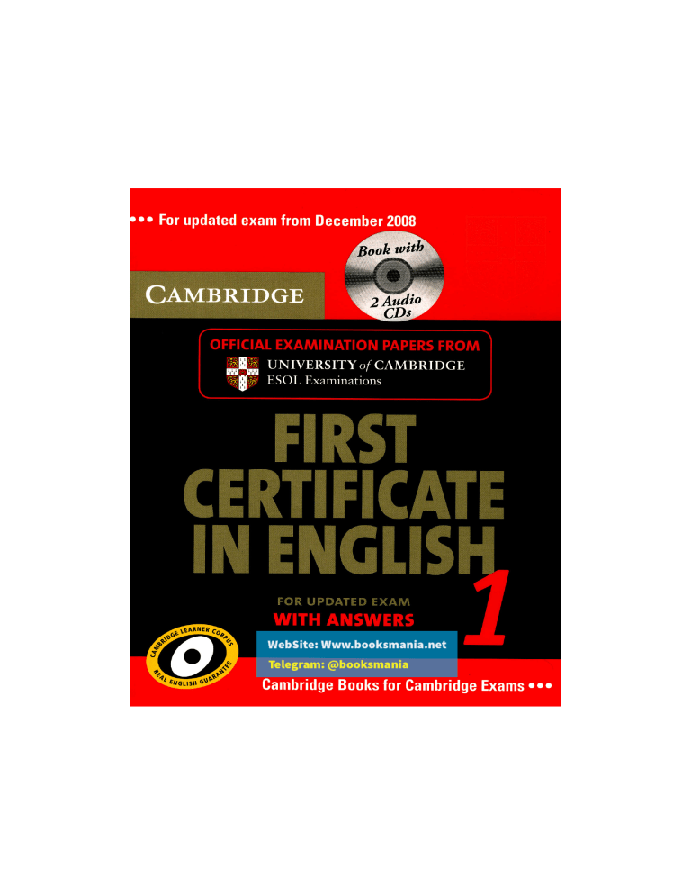 Cambridge FCE Practice Tests with Answers