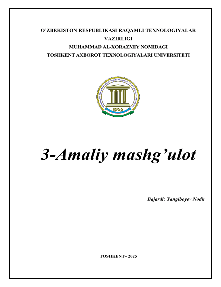 Raqamli Mantiq Sxemalari: Tranzistorlar va Multisim-8