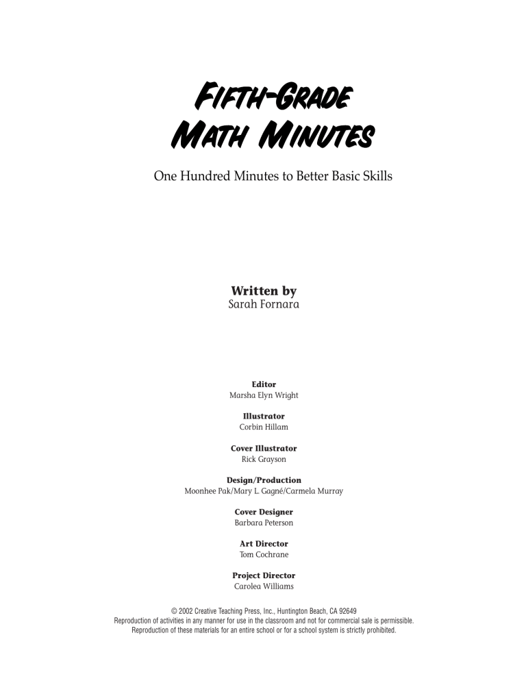 mathminutes grade 5