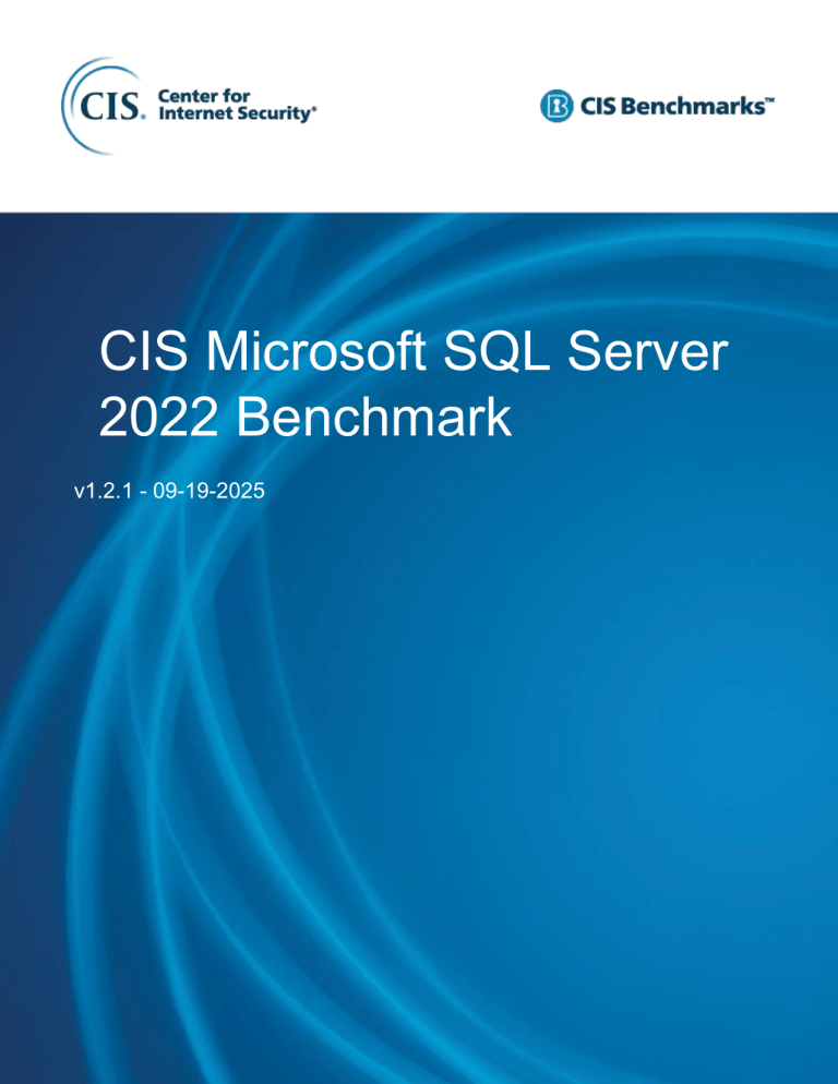 CIS SQL Server 2022 Benchmark: Security Configuration Guide