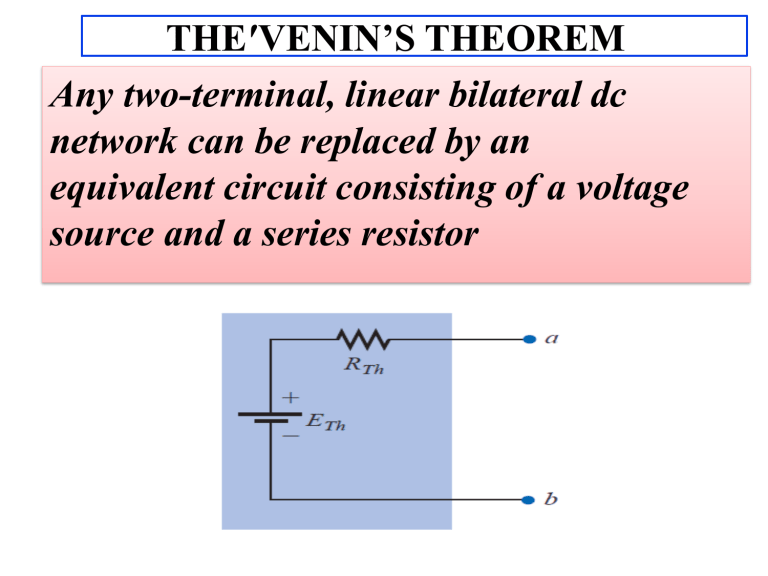 Thevenin's Theorem: Circuit Analysis Presentation