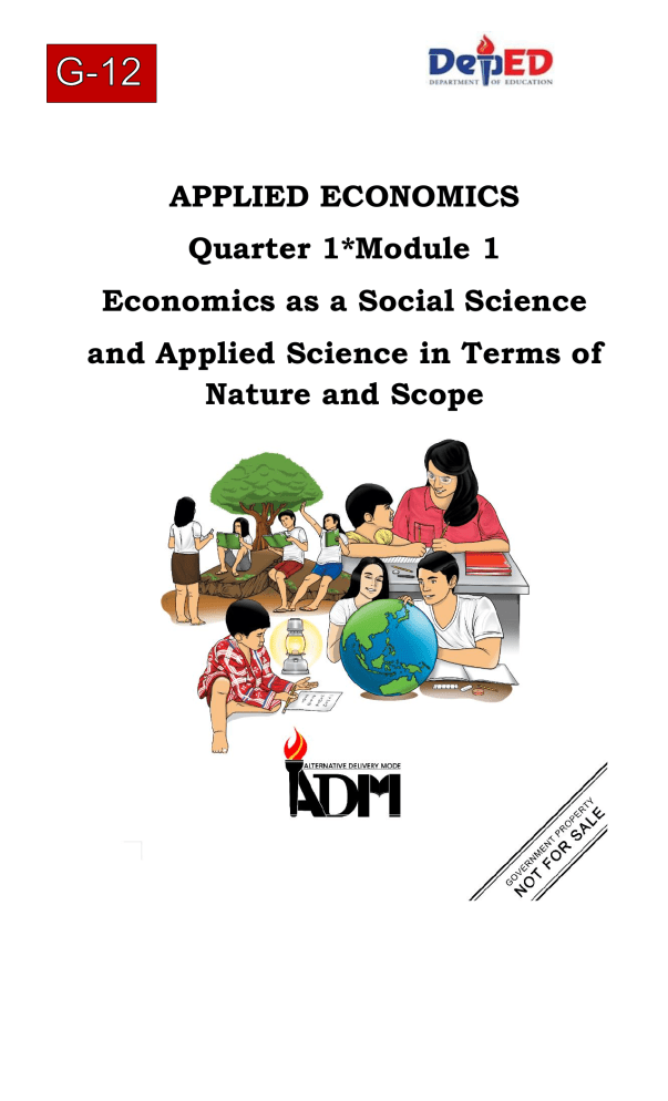 Applied Economics Module 1: Economics as Social & Applied Science