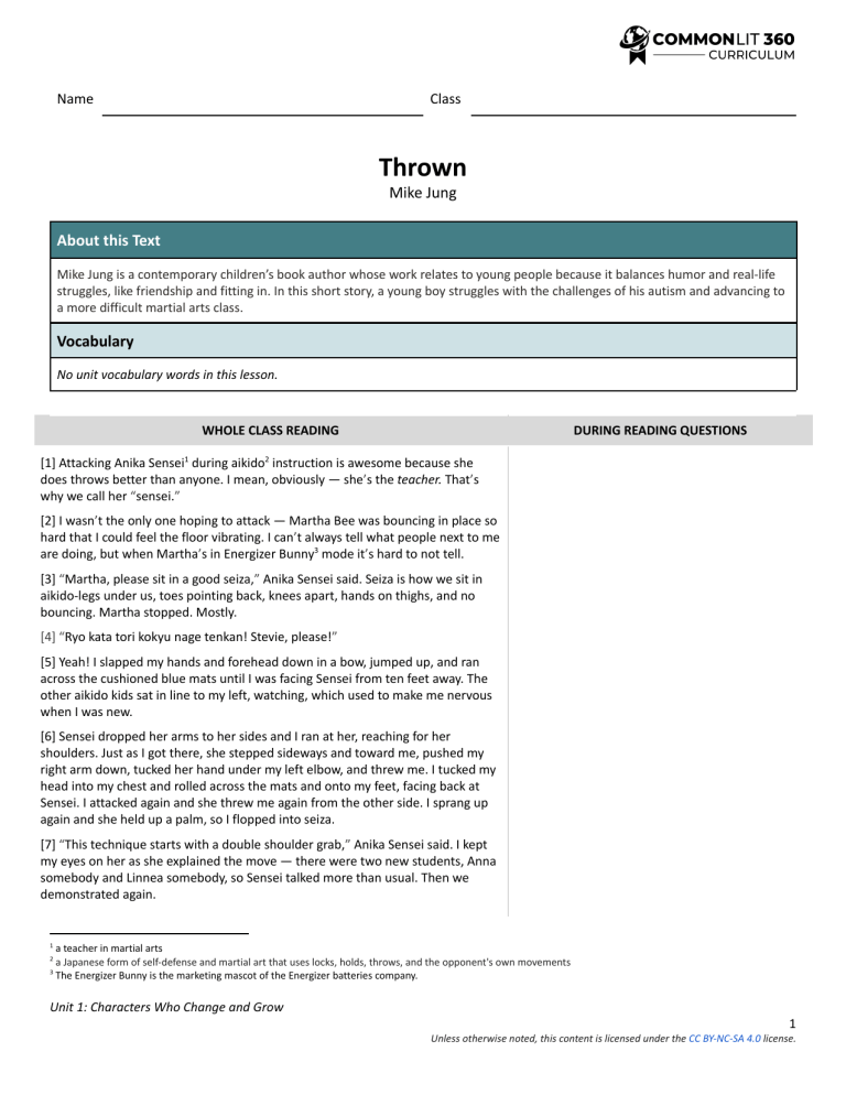 Thrown by Mike Jung: Autism, Aikido, and Growth | Short Story