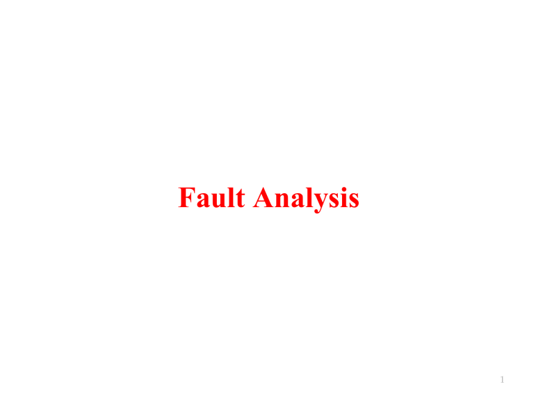 Fault Analysis in Power Systems: SLG Faults & Sequence Networks