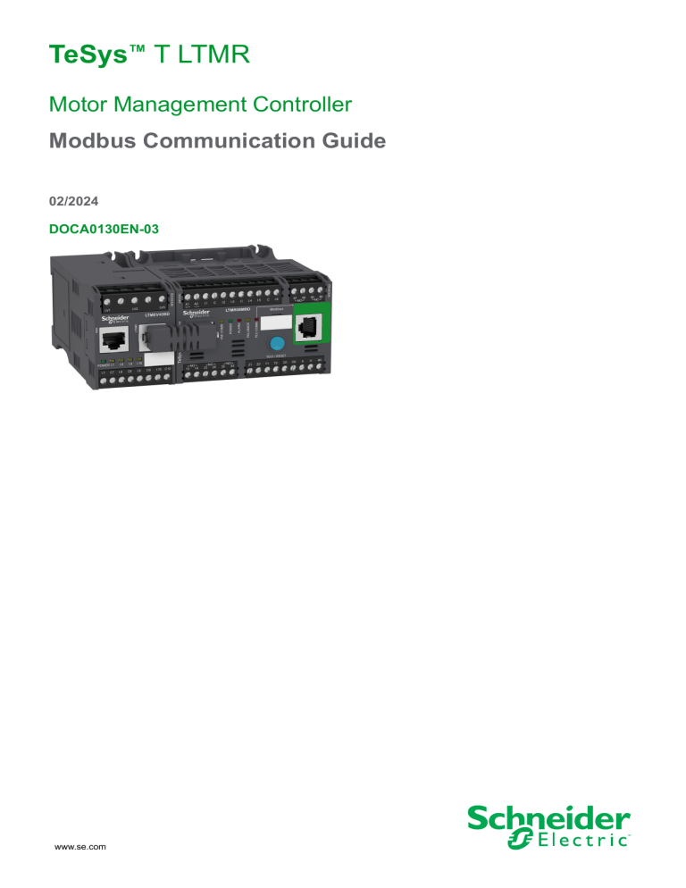 TeSys T LTMR Modbus Communication Guide