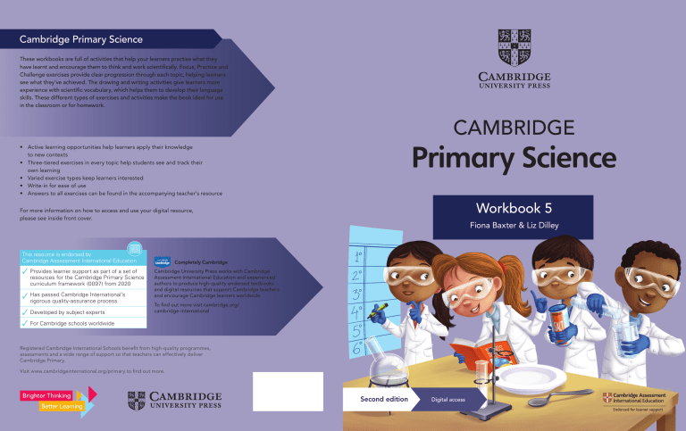Cambridge Primary Science Workbook 5: Activities for Young Learners