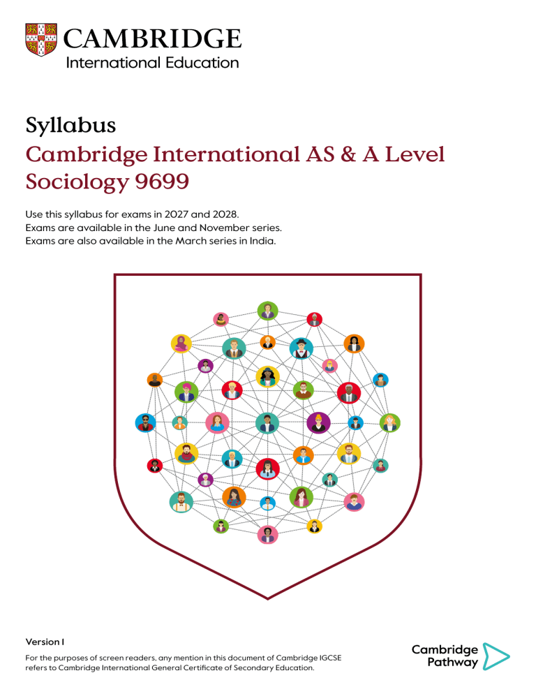 Cambridge AS & A Level Sociology 9699 Syllabus (2027-2028)