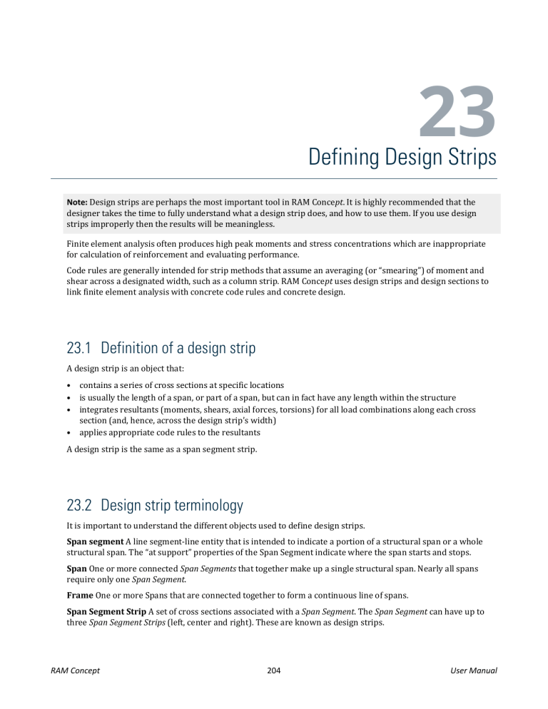 RAM Concept: Defining Design Strips for Concrete Structure Analysis