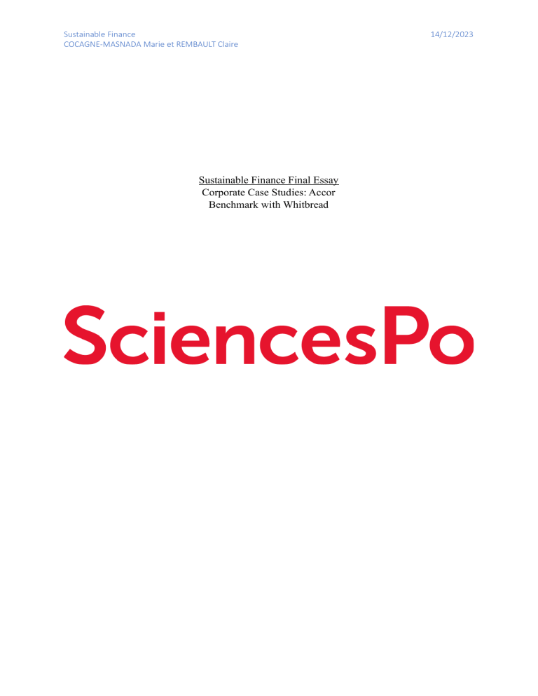 Accor Sustainable Finance Case Study: Business Model & Analysis