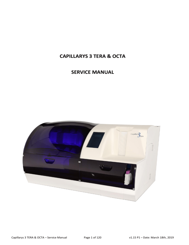 Capillarys 3 TERA & OCTA Service Manual