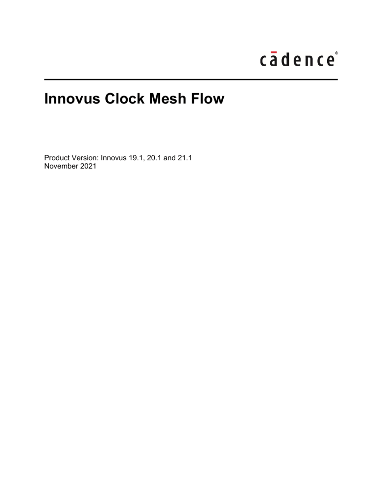Innovus Clock Mesh Flow Guide: Design, Timing, and Limitations