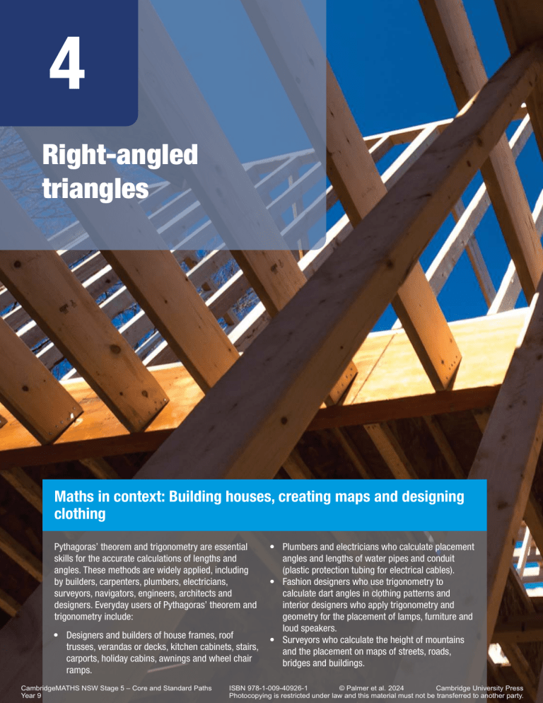 Right-Angled Triangles: Pythagoras & Trig - Stage 5 Maths
