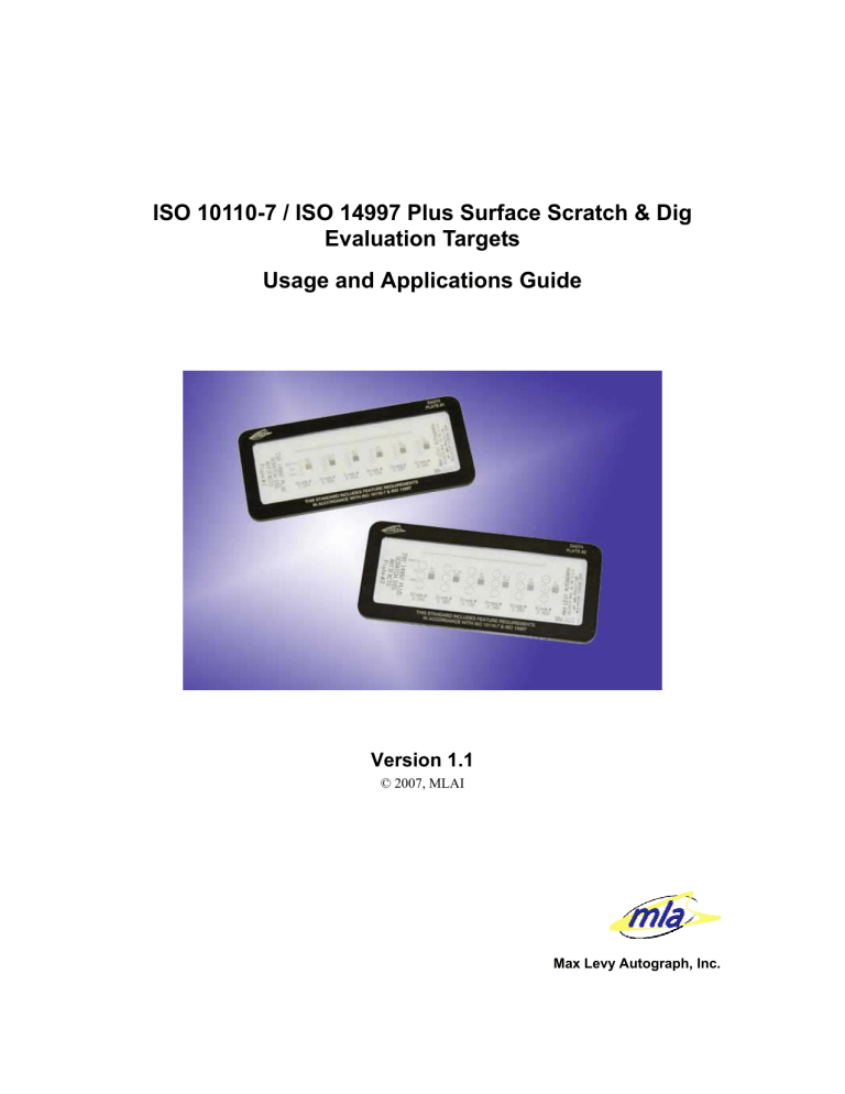 ISO 10110-7 Scratch & Dig Evaluation Guide