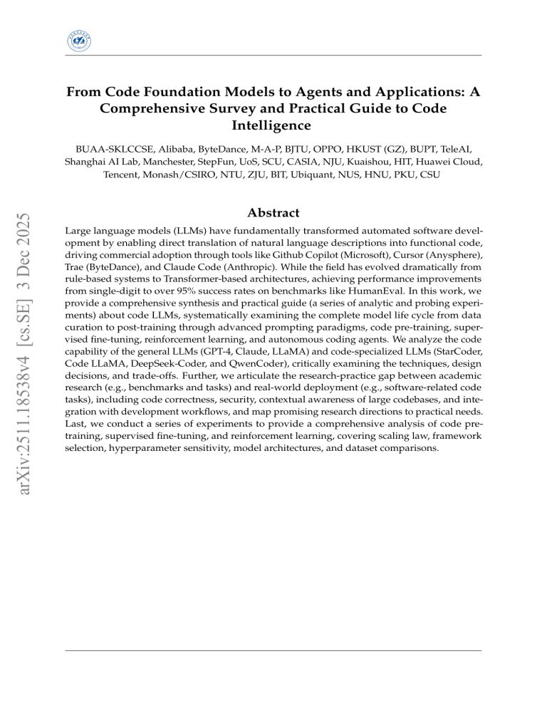 Code Foundation Models to Agents: Survey & Guide to Code Intelligence