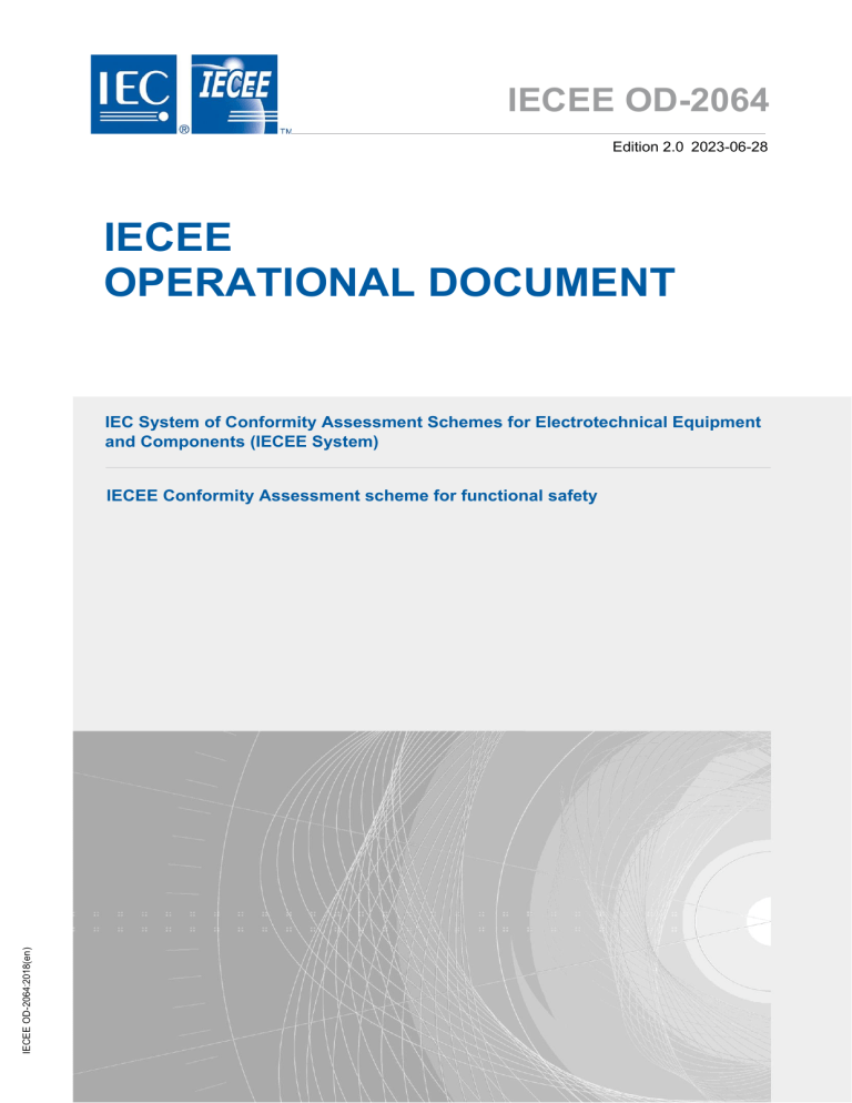 IECEE OD-2064: Functional Safety Conformity Assessment Operational Document