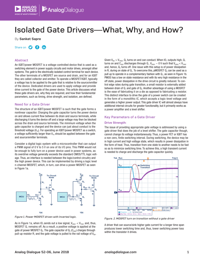 Isolated Gate Drivers: What, Why, and How for Power MOSFETs & IGBTs