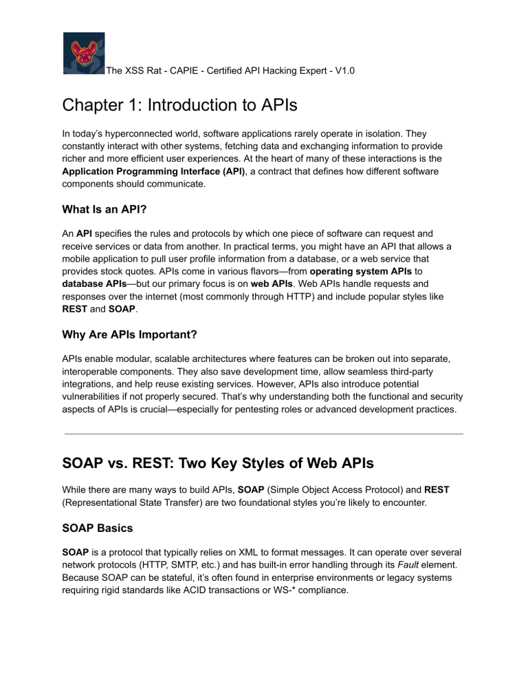 API Hacking Expert: Introduction to APIs, Security & Architectures