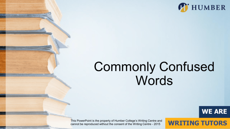 Commonly Confused Words: Grammar Guide from Humber College