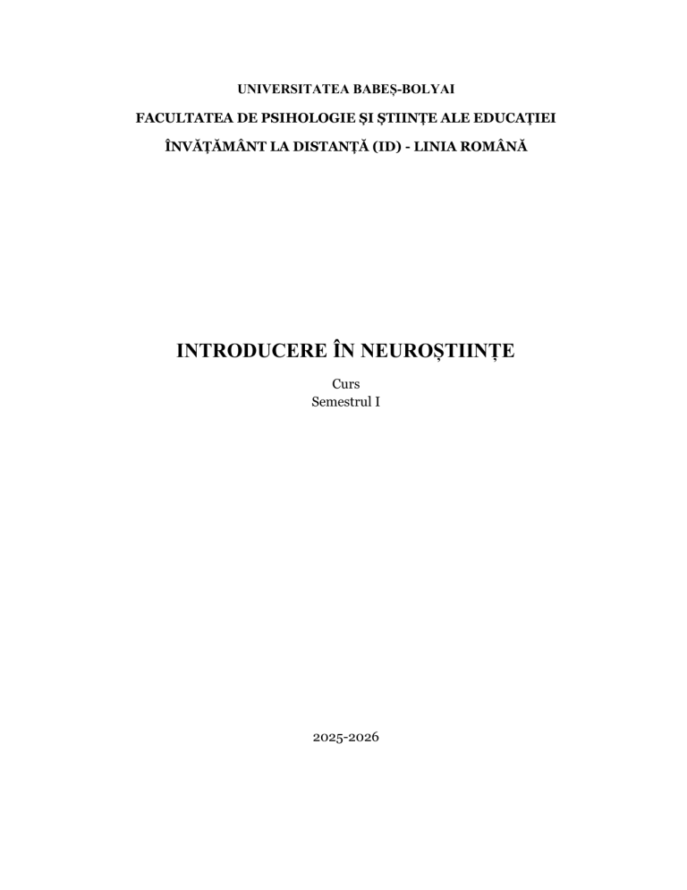 Introducere in Neurostiinte suport curs ID 2025-2026
