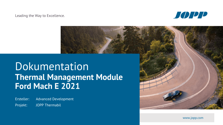 JOPP Thermal Management Modul für Ford Mach E 2021