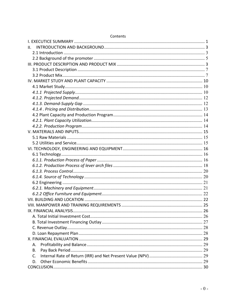 Feasibility Study: Paper & Lever Arch File Manufacturing in Ethiopia