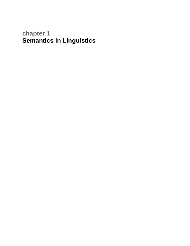 Semantics in Linguistics: Introduction to Meaning and Language Study