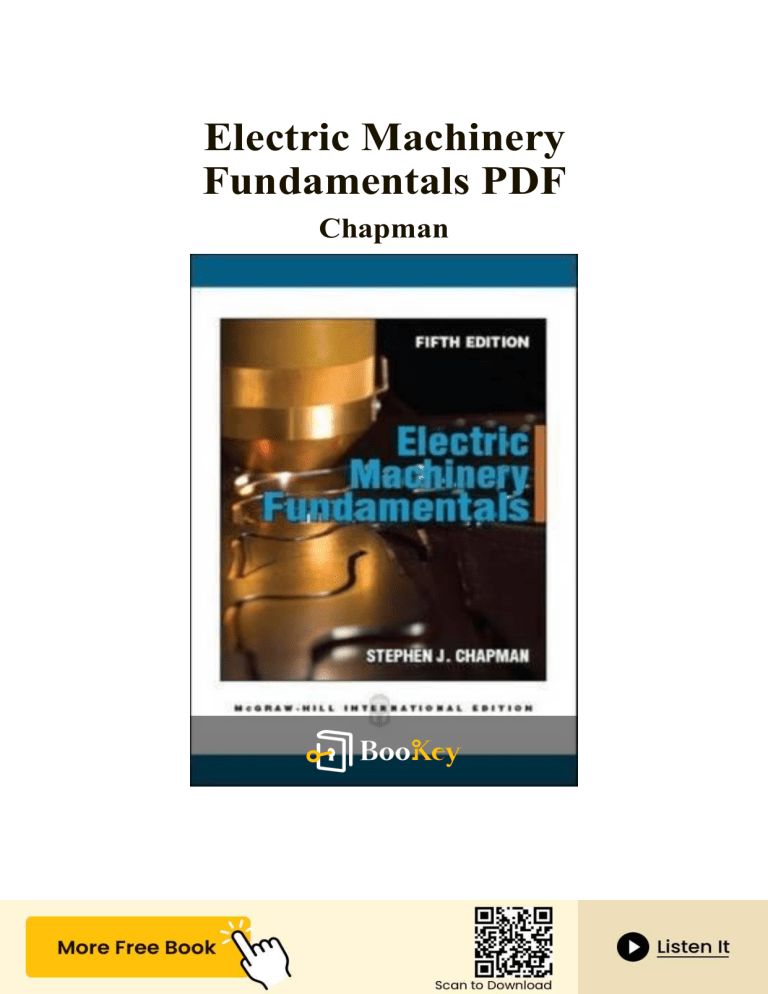 Electric Machinery Fundamentals PDF by Chapman