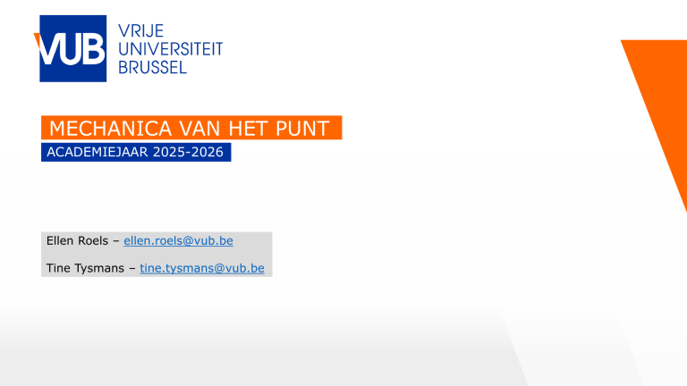 Mechanica van het Punt: Inleiding en Basisbegrippen