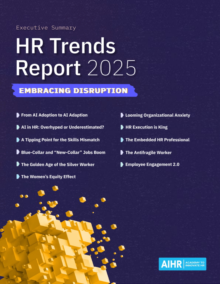 HR Trends Report 2025: Embracing Disruption