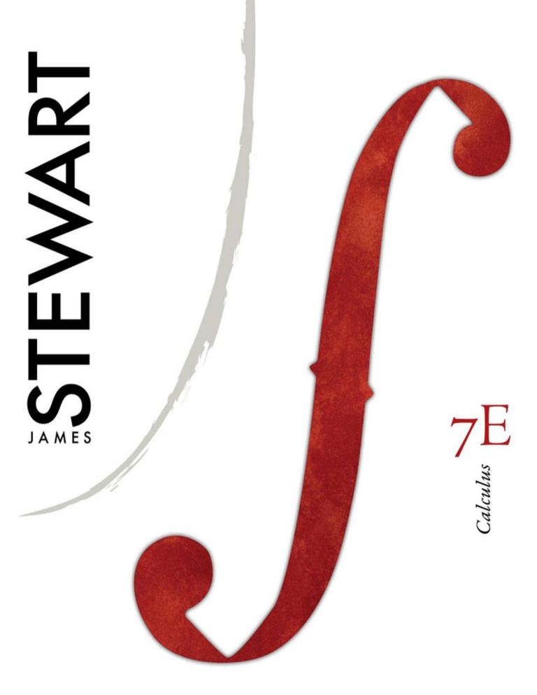 Stewart Calculus 7th Edition Textbook