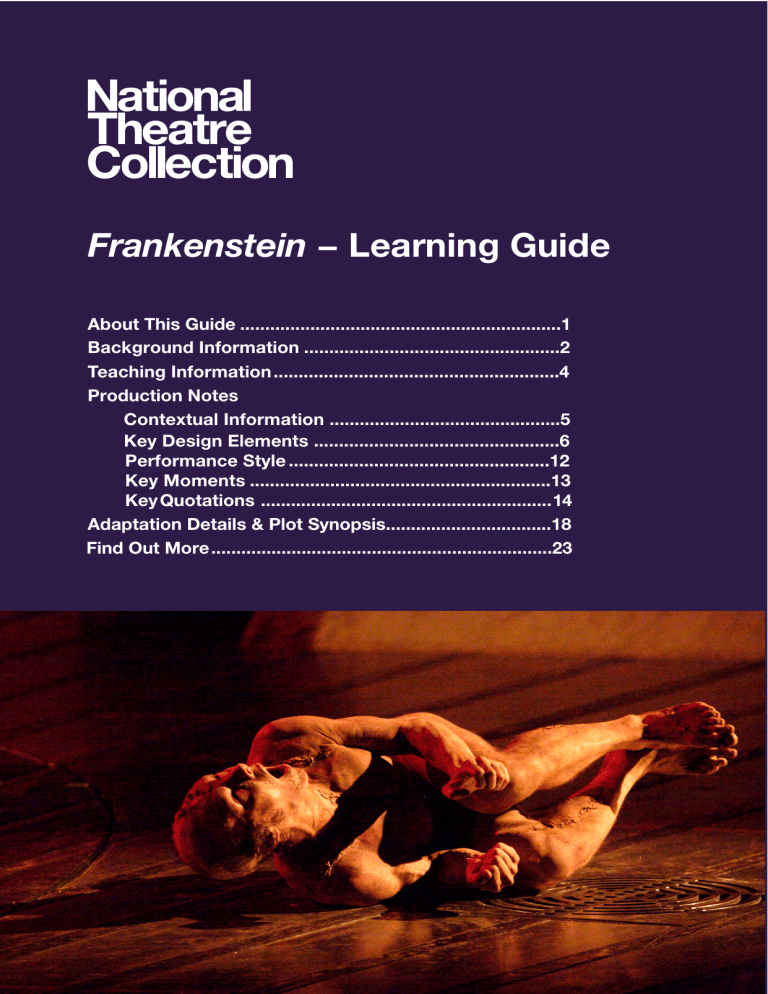 Frankenstein Learning Guide: National Theatre Production Analysis